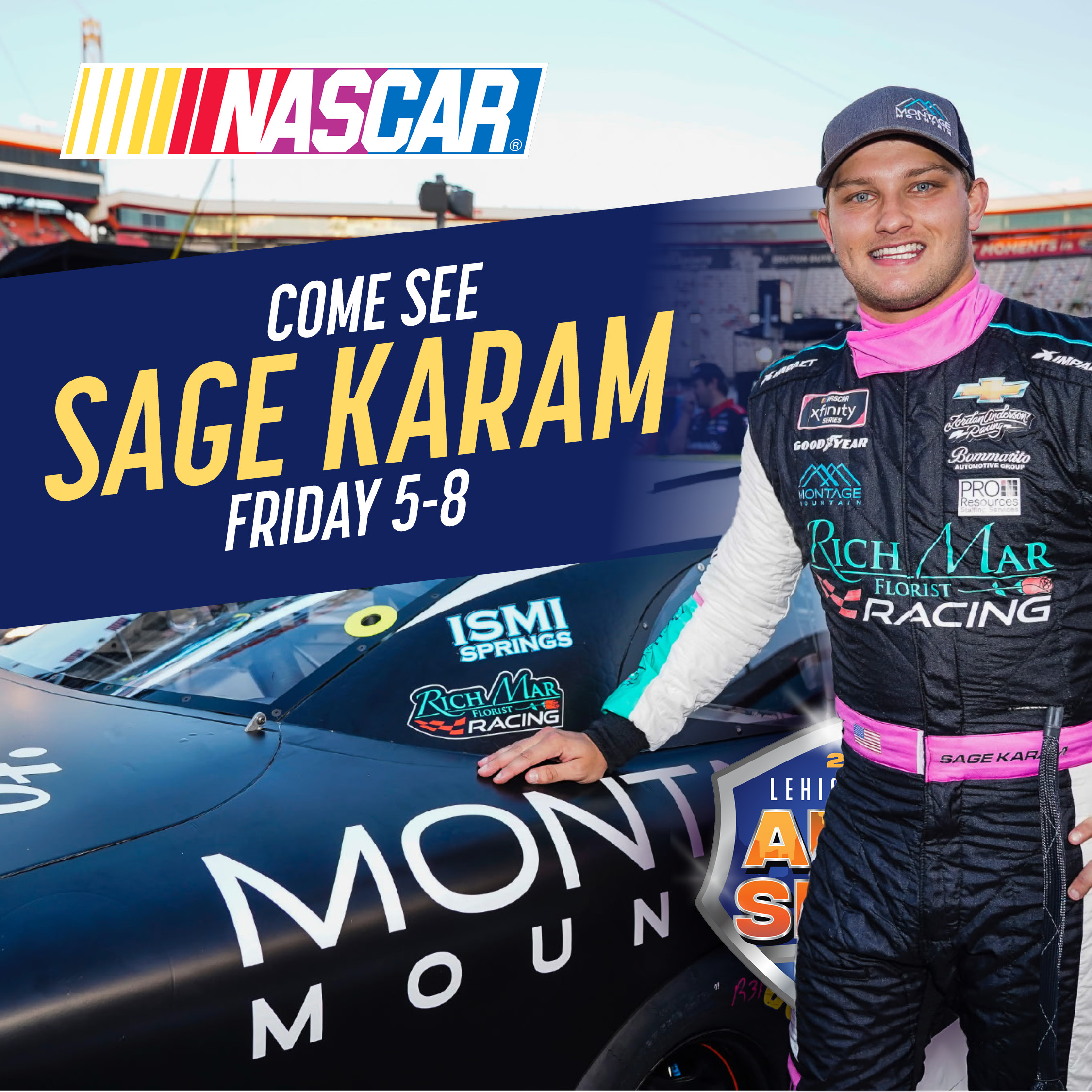 Meet NASCAR Driver Sage Karam - GLVADA